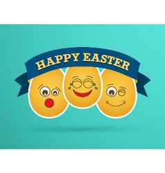 Funny easter egg friends Royalty Free Vector Image