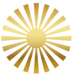 Japanese vintage rising sun symbol Royalty Free Vector Image