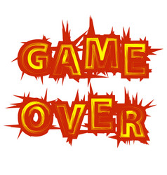 Grunge game over sign gaming concept video game Vector Image