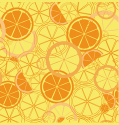 Summer pattern with oranges mint and Royalty Free Vector