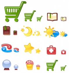 Misc icons Royalty Free Vector Image - VectorStock