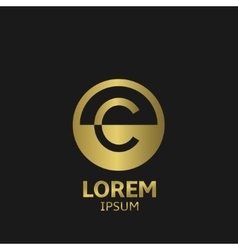 Shield emblem letter c logo template letter c Vector Image