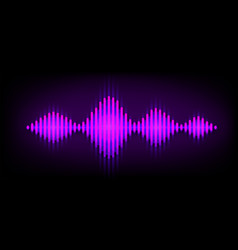 Neon wave sound background music soundwave Vector Image