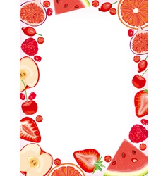 Fruit and Berries frame Royalty Free Vector Image