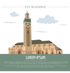 Morocco marakesh travel set with architecture Vector Image