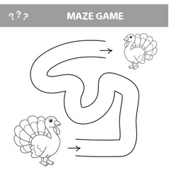 Maze game education game for children turkey Vector Image