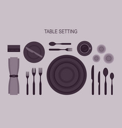 Formal table setting Royalty Free Vector Image