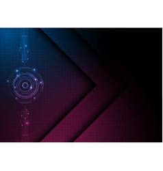 Red gaming interface data digital technology Vector Image