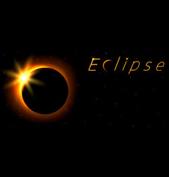 Solar eclipse image astronomical phenomenon of Vector Image