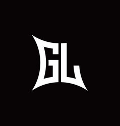 Gl monogram logo with abstract hexagon style Vector Image