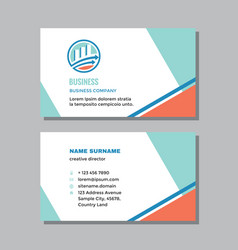 Business visit card template with logo - concept Vector Image