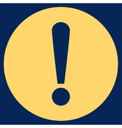 Problem flat yellow color icon Royalty Free Vector Image