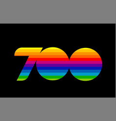 Gold number 700 logo icon design Royalty Free Vector Image