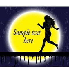 Three silhouettes of running women Royalty Free Vector Image