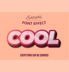 Cool text editable font effect Royalty Free Vector Image