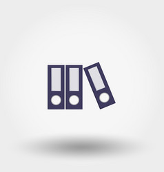 Flat folder icon flat Royalty Free Vector Image