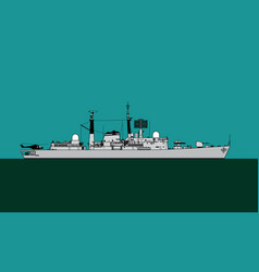 Type 42 sheffield class guided missile destroyer Vector Image