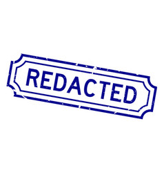 Grunge black redacted word rubber seal stamp Vector Image