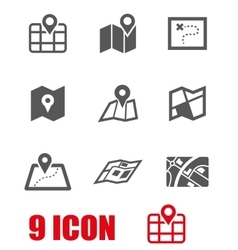 Map marker icons set Royalty Free Vector Image