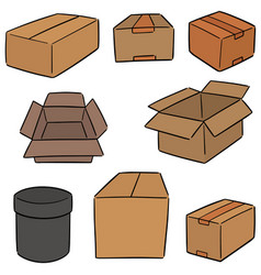 Set of box Royalty Free Vector Image - VectorStock