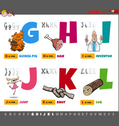 Educational cartoon alphabet letters for children Vector Image
