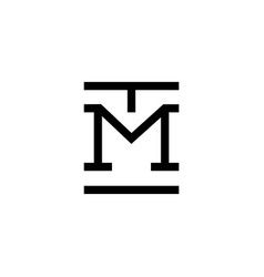 Tm mt logo initial monogram icon Royalty Free Vector Image