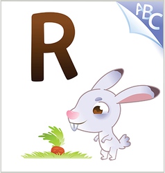 R for rabbit Royalty Free Vector Image - VectorStock