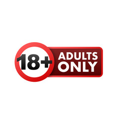 Age rating 18 plus movie icon under 18 years sign Vector Image