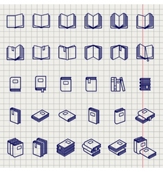 Open book notebook icone Royalty Free Vector Image