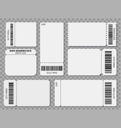 Blank ticket template festival concert tickets Vector Image