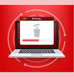 Process delete file in paper remove document Vector Image