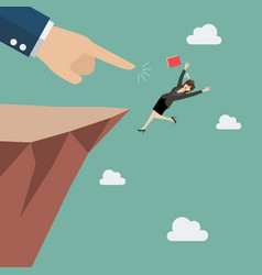 Giant hand pointing to the wrong way Royalty Free Vector