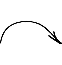 Brushstroke arrow smooth up hand drawn pointer Vector Image