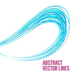 Blue modern abstract lines swoosh certificate Vector Image