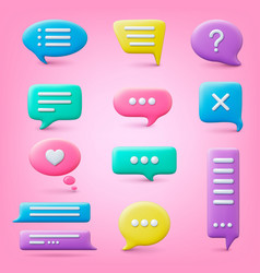Colorful speech bubbles collection Royalty Free Vector Image