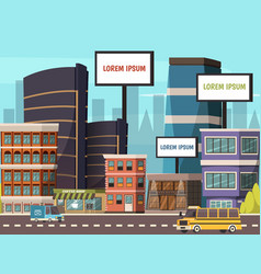 Abstract city composition Royalty Free Vector Image