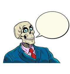 Positive skeleton of a businessman speech Vector Image