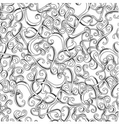 Seamless ornamental pattern with curls on white Vector Image