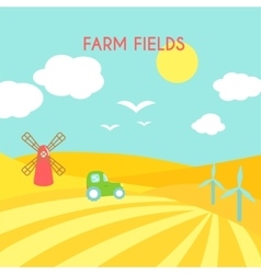 Farm land logo Royalty Free Vector Image - VectorStock