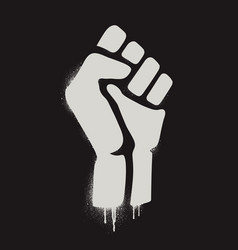 Protest background raised fist held in protest Vector Image