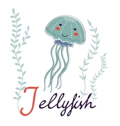 J is for Jellyfish format Royalty Free Vector Image