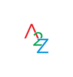 Initial letter a2z design logo Royalty Free Vector Image