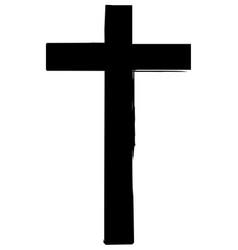 Hand drawn cross icon Royalty Free Vector Image