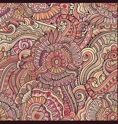 Seamless abstract hand drawn pattern spiral Vector Image