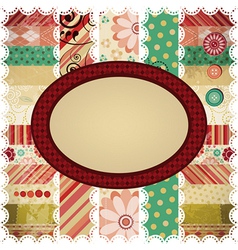 Scrap background made in the classic patchwork Vector Image