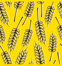 Wheat seamless pattern agriculture background Vector Image