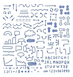 Set of hand drawn borders Royalty Free Vector Image