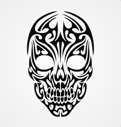 Burning skull tribal Royalty Free Vector Image