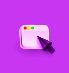 Hand click button Royalty Free Vector Image - VectorStock