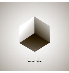 Realistic 3d cube box design template Royalty Free Vector